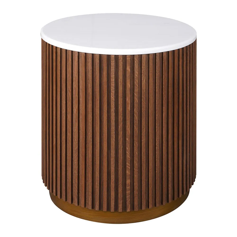 Alamosa Round Side Table - Chocolate Online in Australia | Cassa Vida