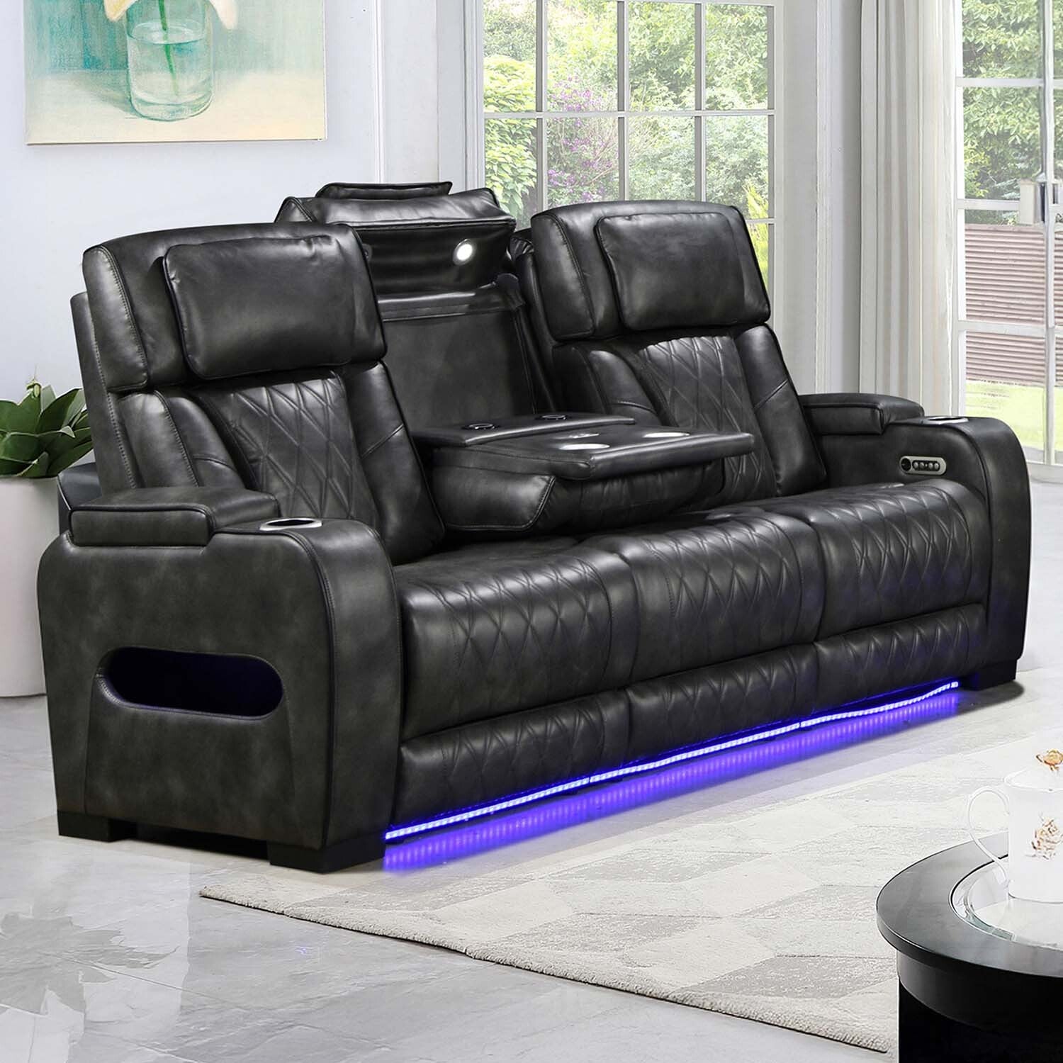 Berlin 3 Seater Eco Leather Recliner Sofa Online in Australia | Cassa Vida