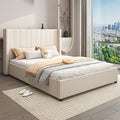 Buy Aki Upholstered Queen Bed with Drawers Online in Australia | Cassa Vida