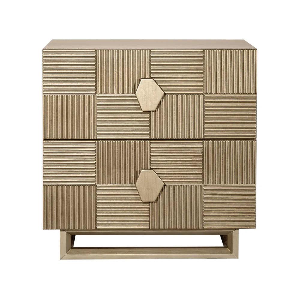 Western Large Bedside Table - Gold Online in Australia | Cassa Vida