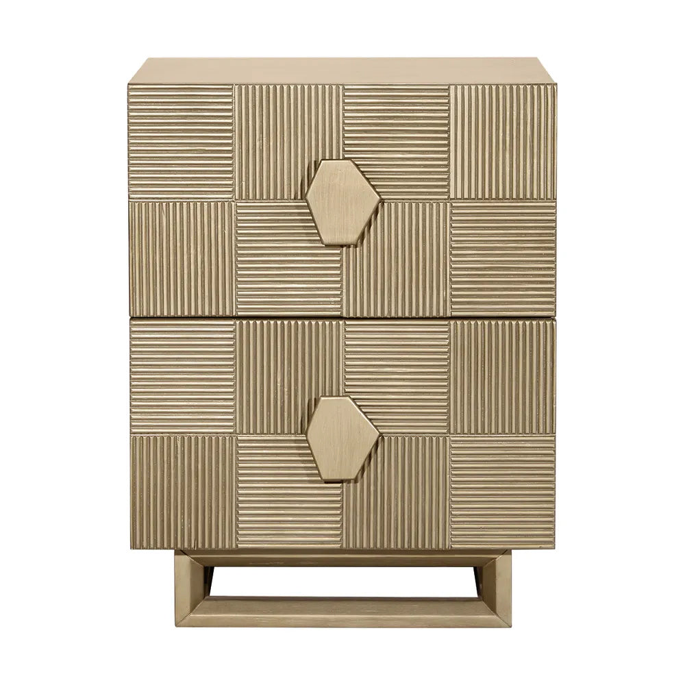 Western Small Bedside Table - Gold Online in Australia | Cassa Vida