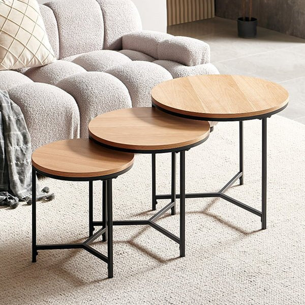 Buy Boston 3-Piece Round Coffee Table Set Online in Australia | Cassa Vida