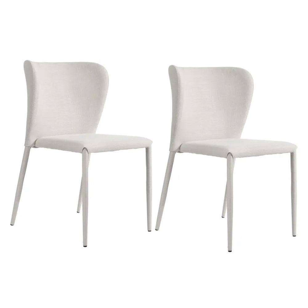 Buy the Foley Dining Chair Set of 2 - Natural w Fabric Legs – Cassa Vida