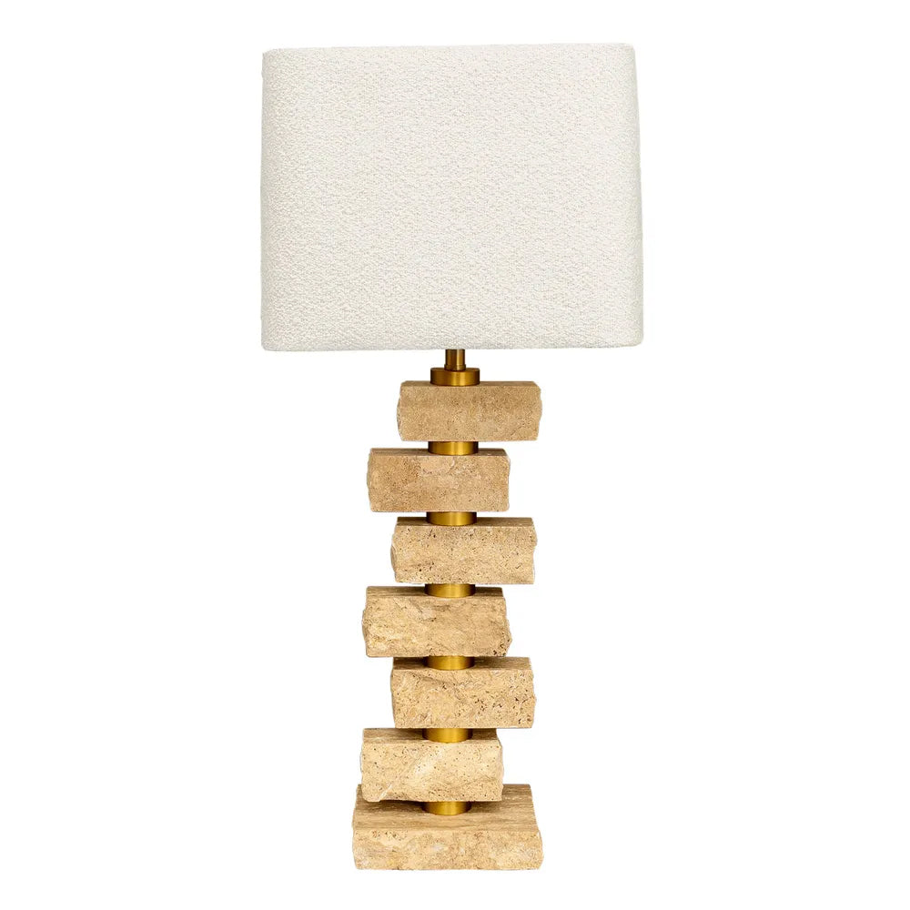 78cm Debbie Marble & Boucle Table Lamp Online in Australia | Cassa Vida