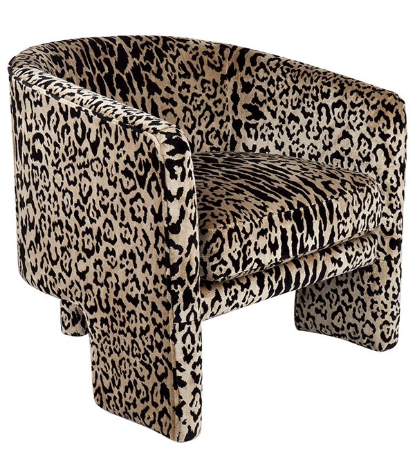 Shana Leopard Velvet Tub Chair Online in Australia | Cassa Vida