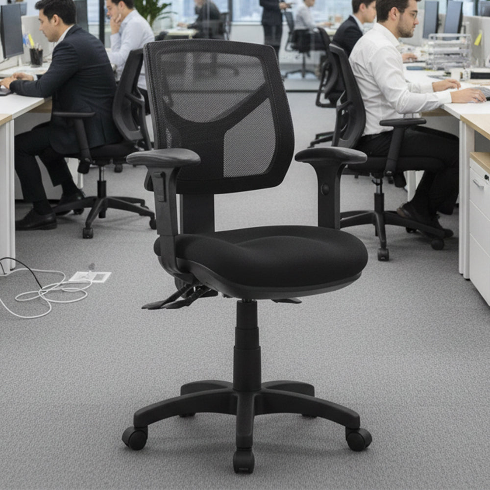 Oreo Medium Back Mesh Ergonomic Office Chair with Adjustable Arms ...