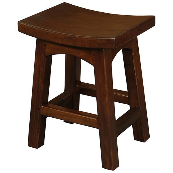 Buy Showa Mahogany Timber Saddle Table Stool - Mahogany Online in ...