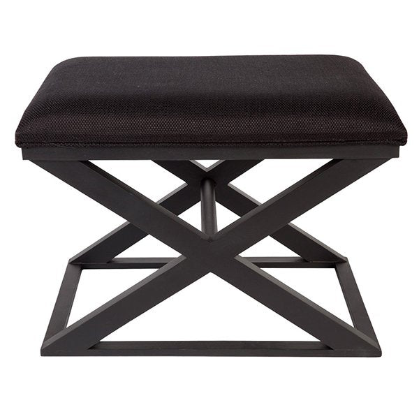 Buy Spencer Black Timber Stool - Black Linen Online in Australia ...